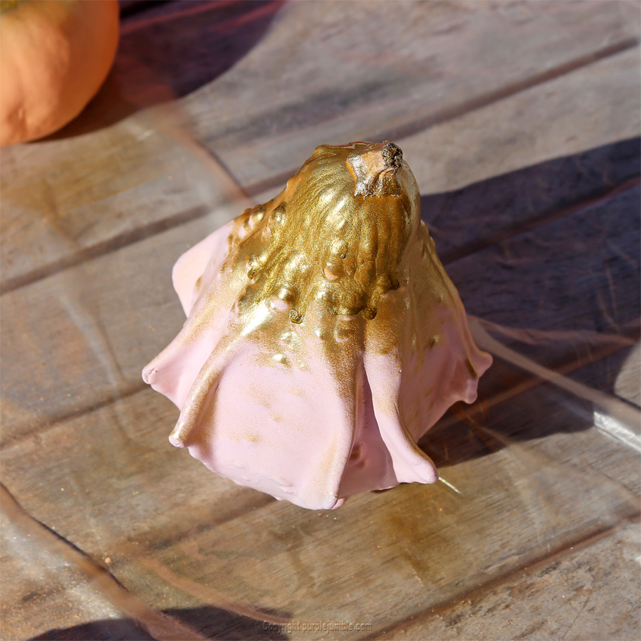 Déco festive avec des coloquintes pastel et doré {DIY} - Purple Jumble