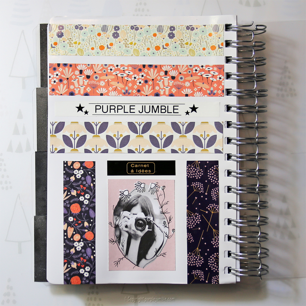 Customiser un carnet avec du papier et des étiquettes {DIY} - Purple Jumble