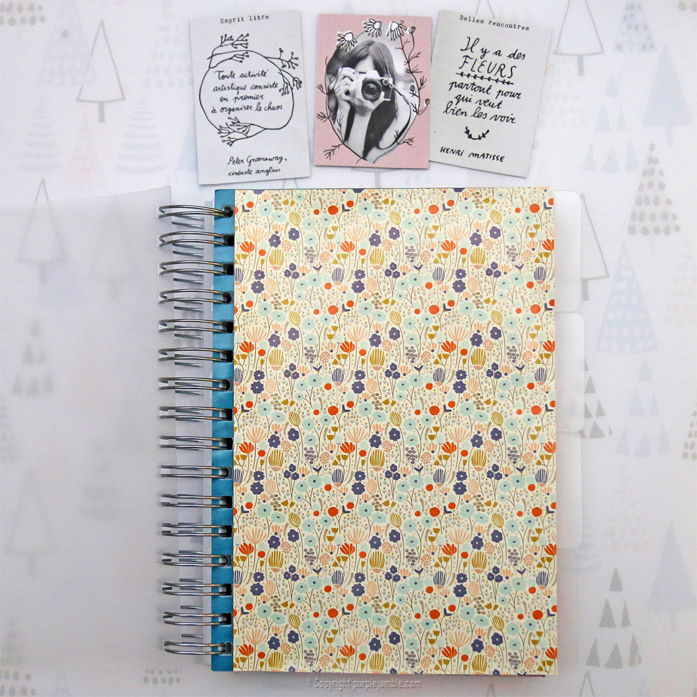 Customiser un carnet avec du papier et des étiquettes {DIY} - Purple Jumble