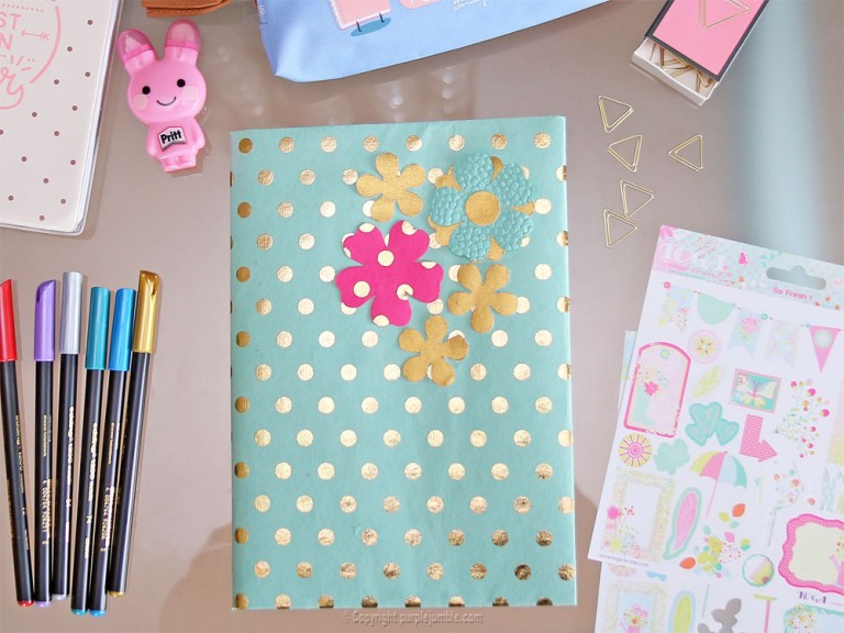 Carnet customisé au style printanier {DIY} - Purple Jumble